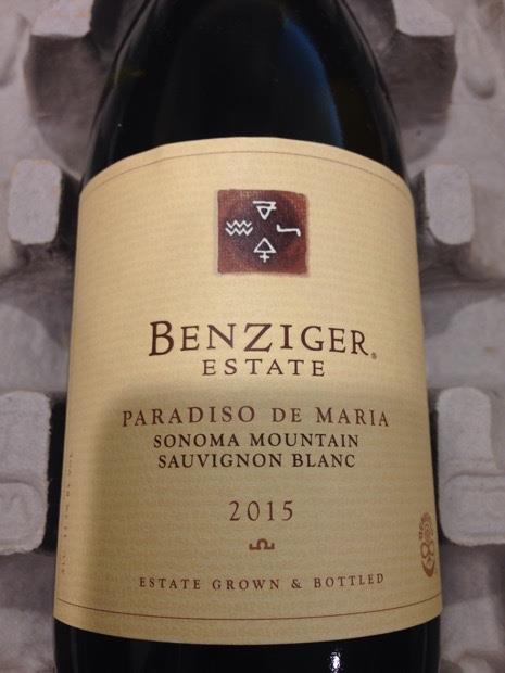 2015 Benziger Family Winery Sauvignon Blanc Estate Paradiso de Maria ...