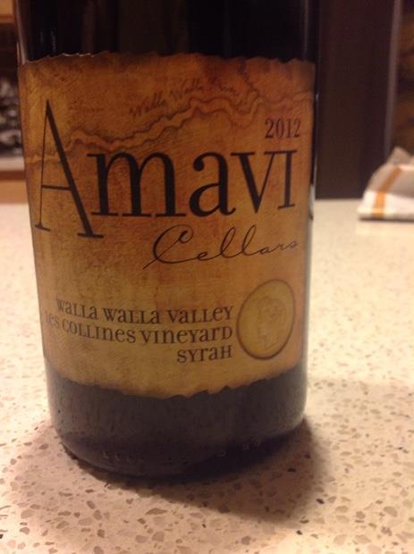 2012 Amavi Cellars Syrah Les Collines Vineyard, USA, Washington ...