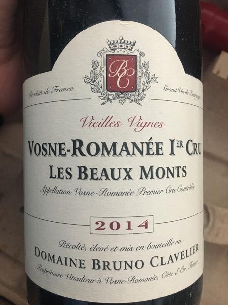 2014 Domaine Bruno Clavelier Vosne-Romanée 1er Cru Les Beaux Monts ...