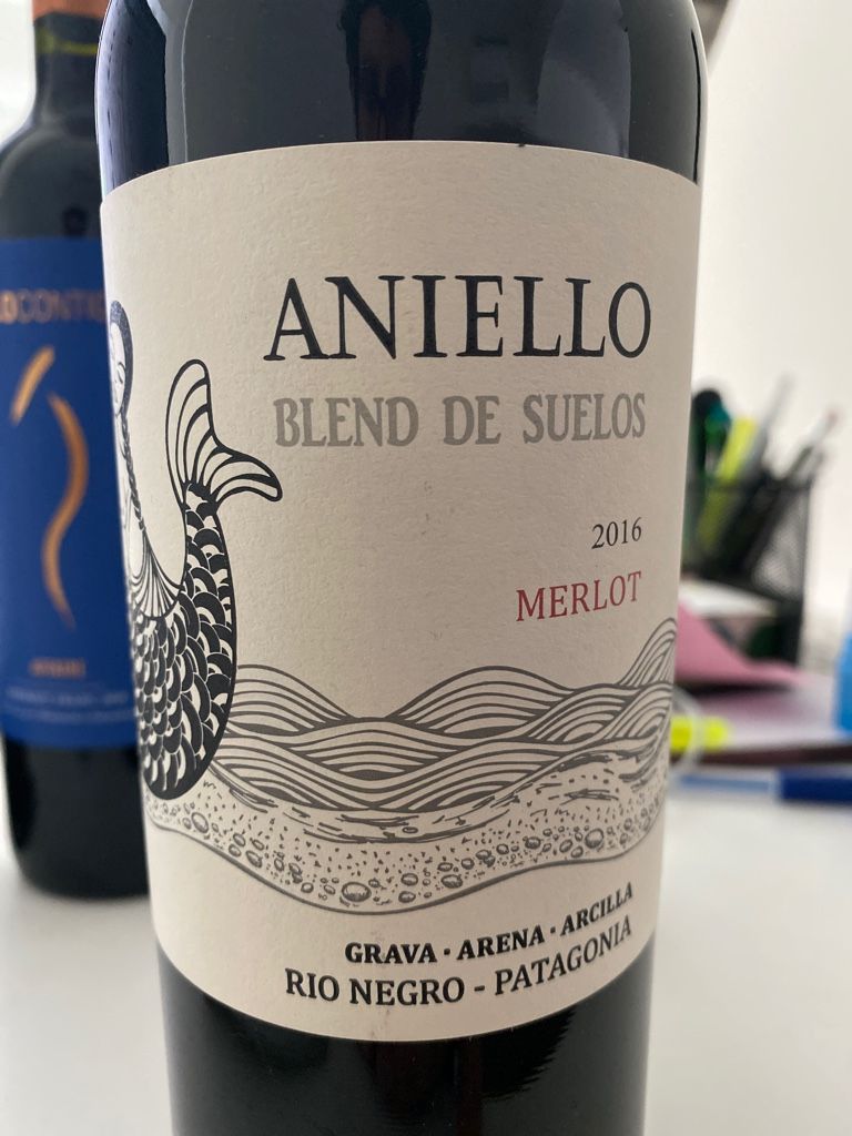2017 Bodega Aniello Merlot Blend de suelos, Argentina, Patagonia, Río ...