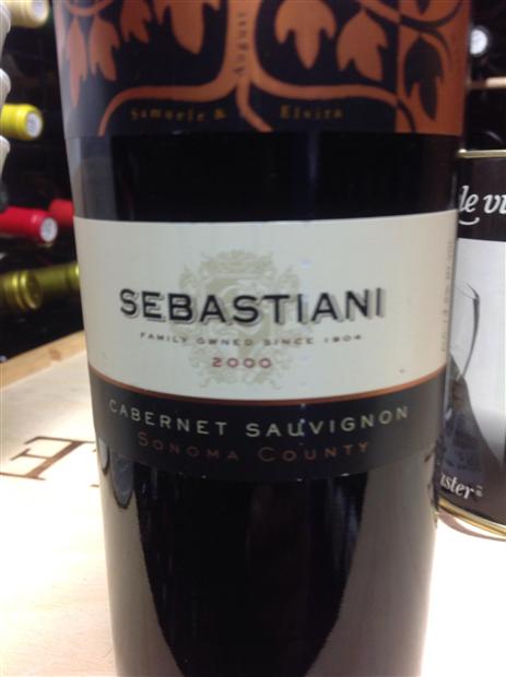 2000 Sebastiani Vineyards & Winery Cabernet Sauvignon Sonoma County ...