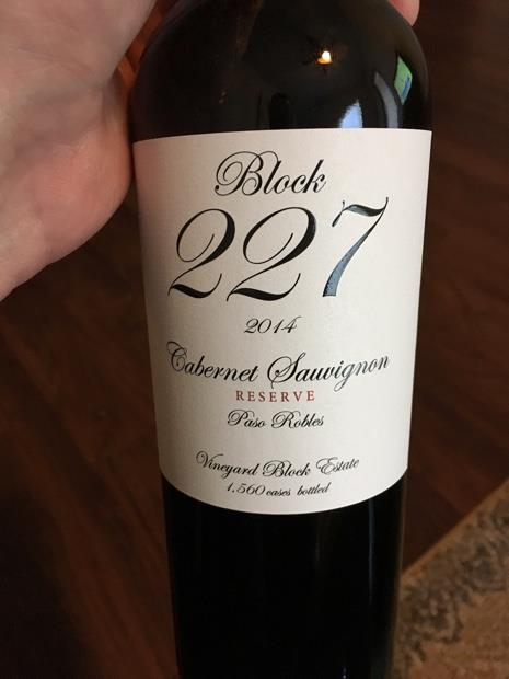 2014 Vineyard Block Estate Cabernet Sauvignon Block 227 Reserve, USA ...