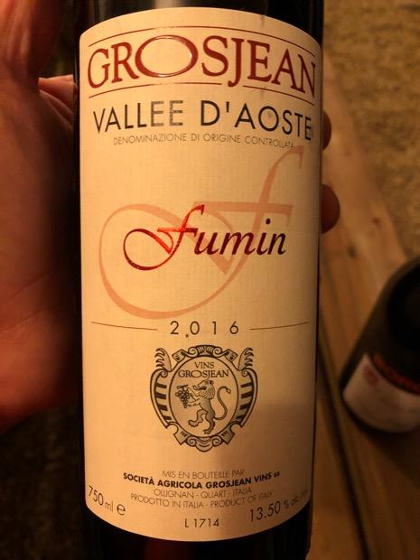2016 Grosjean Fumin Valle d'Aosta, Italy, Valle d'Aosta - CellarTracker