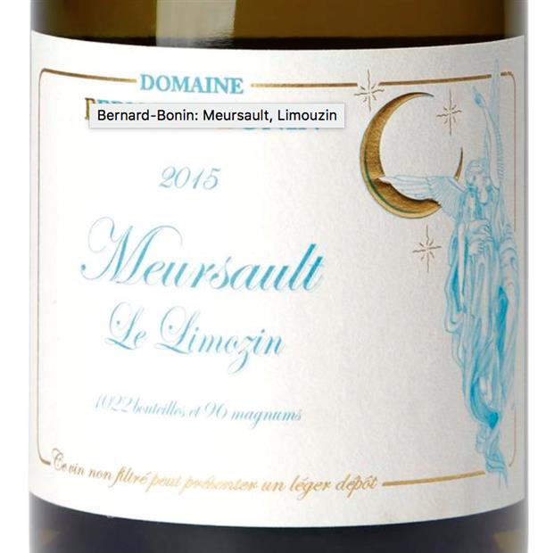 2020 Domaine Bernard-Bonin Meursault Le Limozin, France, Burgundy, Côte ...