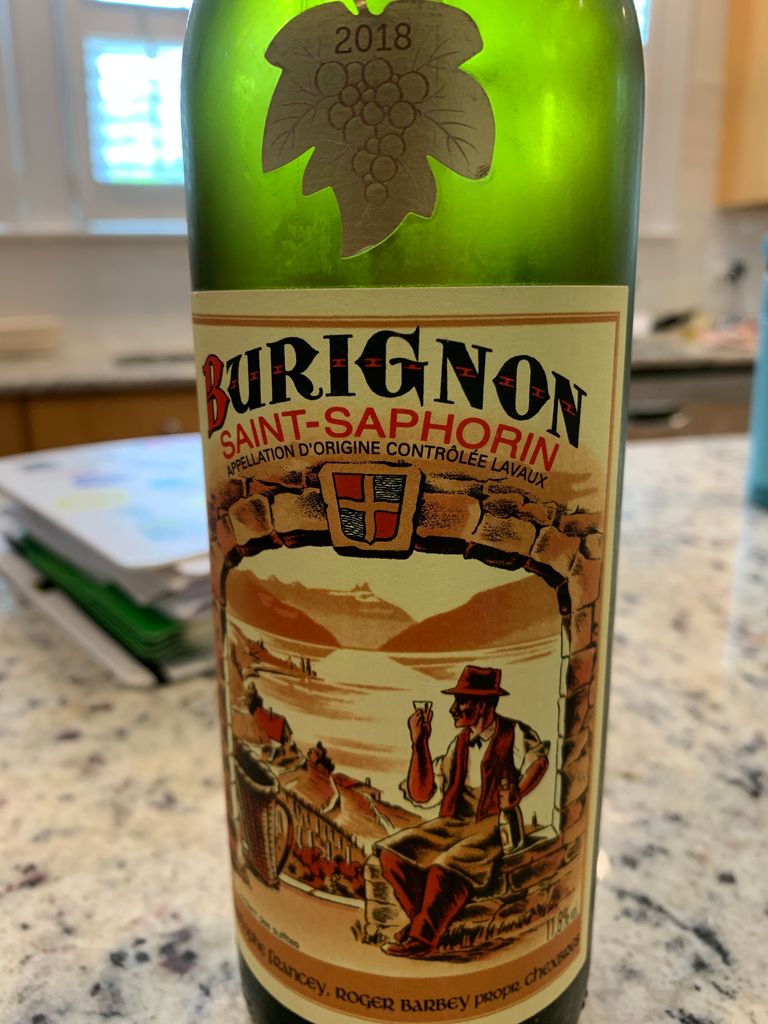 2018 Christophe Francey & Roger Barbey Chasselas Burignon, Switzerland ...