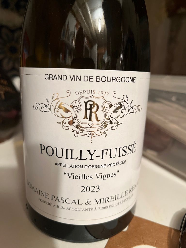 2023 Pascal & Mireille Renaud Pouilly-Fuissé Cuvée Vieilles Vignes ...