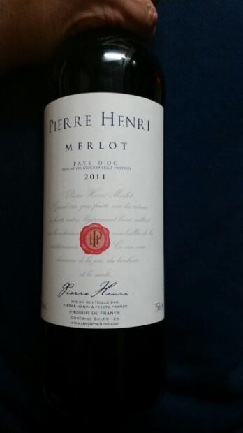 2012 Pierre Henri Merlot Vin de Pays d'Oc, France, Languedoc Roussillon ...