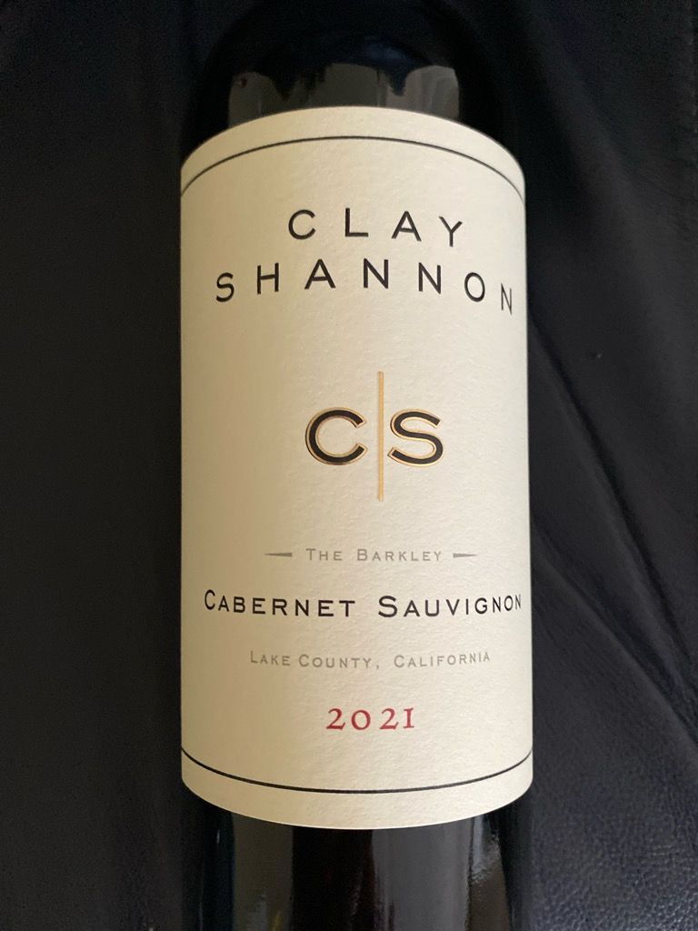 2021 Clay Shannon Cabernet Sauvignon The Barkley, USA, California ...