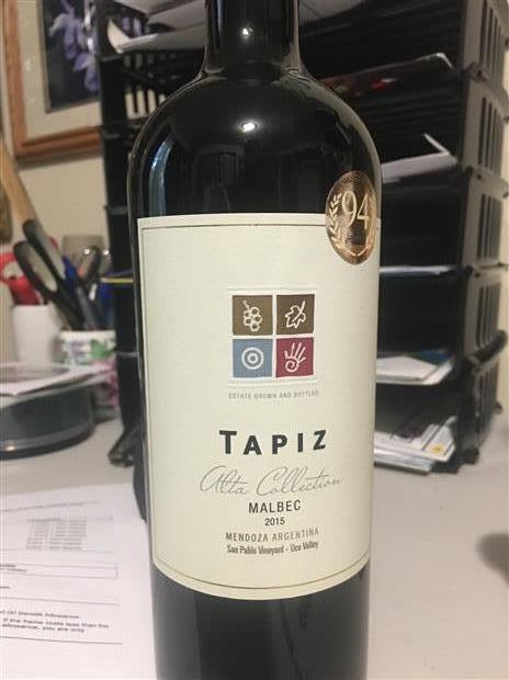 2014 Tapiz Malbec Alta Collection San Pablo Vineyard, Argentina ...