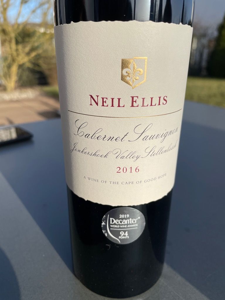 2018 Neil Ellis Cabernet Sauvignon Jonkershoek Valley, South Africa ...