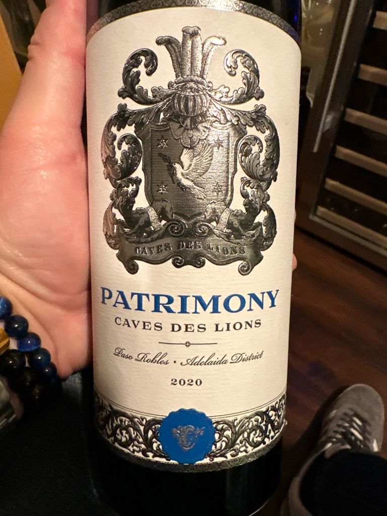2020 Patrimony Estate Caves Des Lions, USA, California, Central Coast ...
