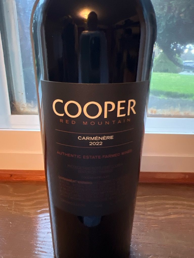 2023 Cooper Wine Company Carménère Estate, USA, Washington, Columbia ...