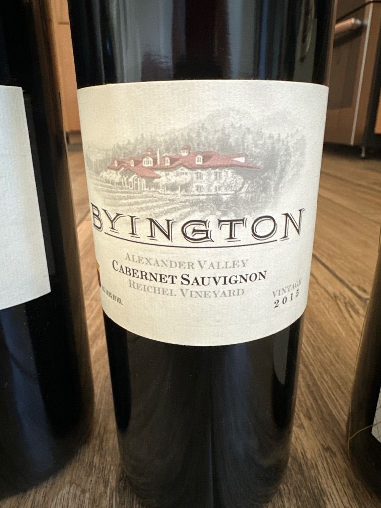 2015 Byington Cabernet Sauvignon Reichel Vineyard, USA, California ...