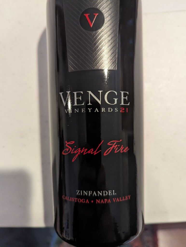 2021 Venge Vineyards Zinfandel Signal Fire Vineyard, USA, California ...