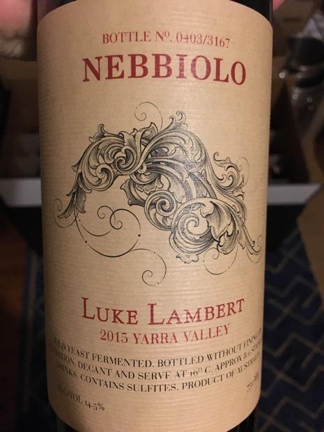 2015 Luke Lambert Nebbiolo, Australia, Victoria, Port Phillip, Yarra ...