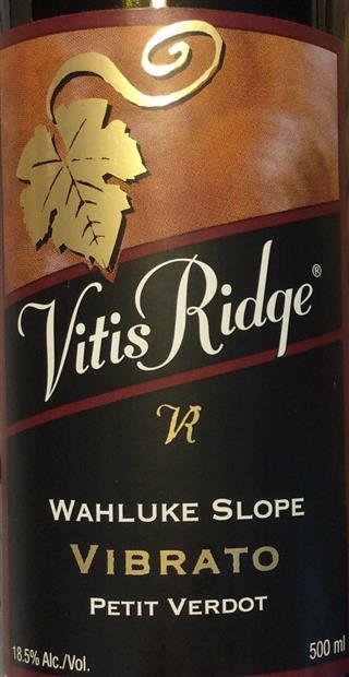 NV Vitis Ridge Petit Verdot Vibrato Vitis Ridge, USA, Washington ...