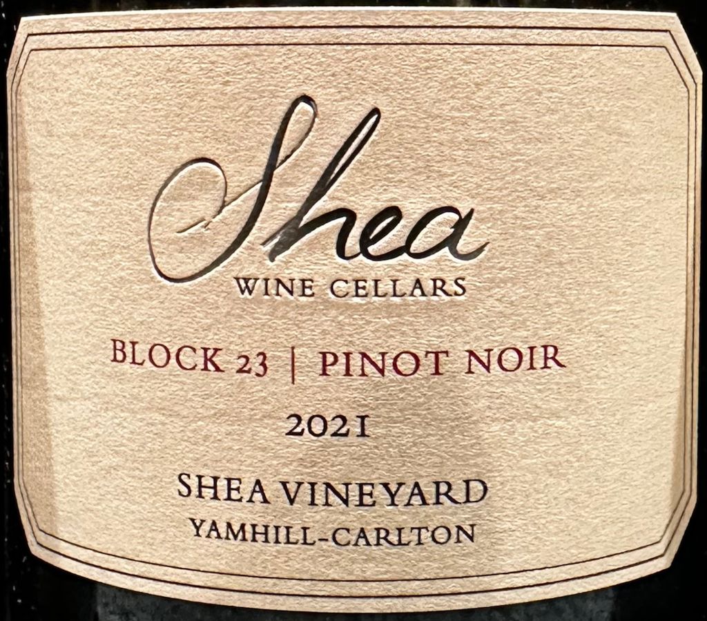 2021 Shea Wine Cellars Pinot Noir Block 23 Shea Vineyard, USA, Oregon ...