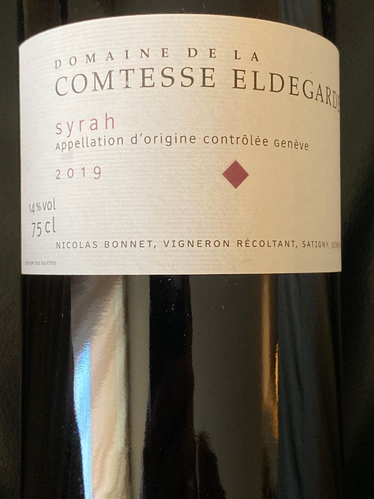 2020 Comtesse Eldegarde Syrah Nicolas Bonnet, Switzerland, Genève ...