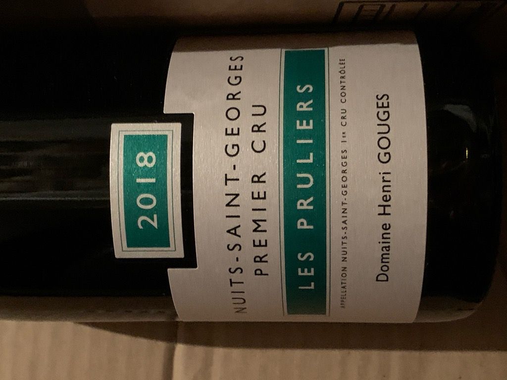 2018 Domaine Henri Gouges Nuits St. Georges 1er Cru Les Pruliers ...