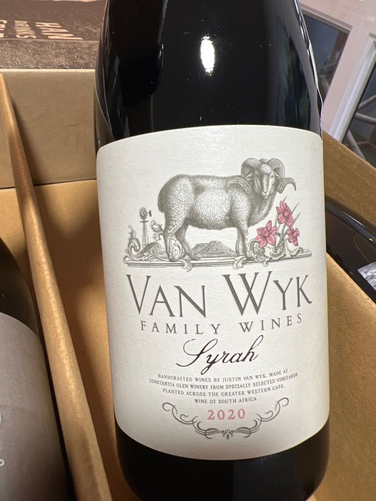 2020 Van Wyk Family Wines Syrah, South Africa, Western Cape - CellarTracker