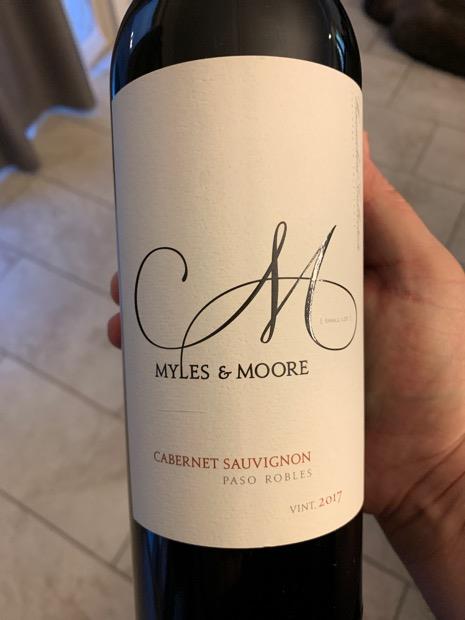 2017 Myles & Moore Cabernet Sauvignon, USA, California, Central Coast ...