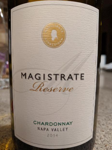 2018 Magistrate Vineyards Chardonnay Reserve, USA, California, Napa ...
