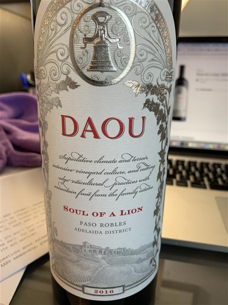 2016 Daou Vineyards Cabernet Sauvignon Estate Cabernet "Soul of a Lion ...