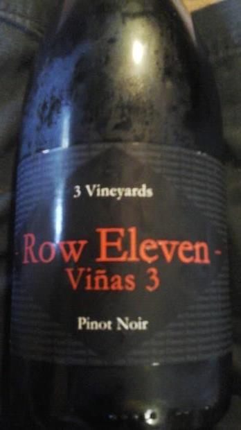 2018 Row Eleven Pinot Noir 3 Vineyards, USA, California - CellarTracker