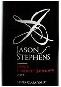 2009 Jason Stephens Winery Cabernet Sauvignon Estate Santa Clara Valley ...