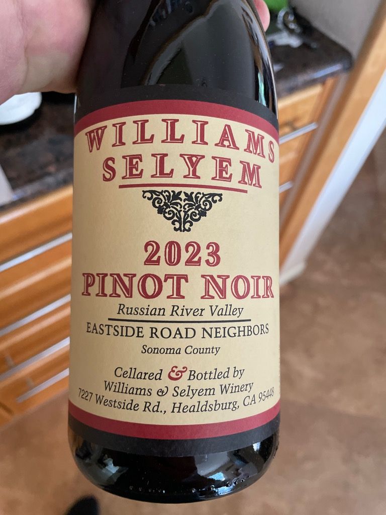 2023 Williams Selyem Pinot Noir Eastside Road Neighbors, USA ...