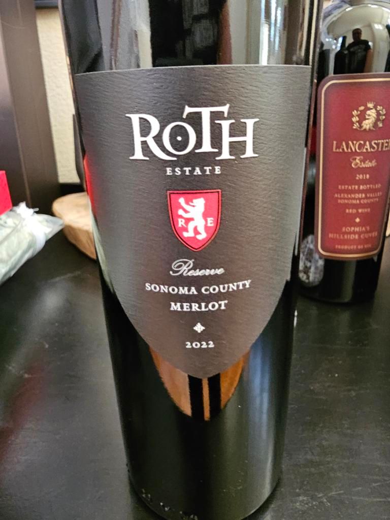 2022 Roth Estate Merlot Reserve, USA, California, Sonoma County ...