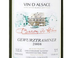 2015 Baron de Hoen Gewurztraminer Vendanges Tardives, France, Alsace ...