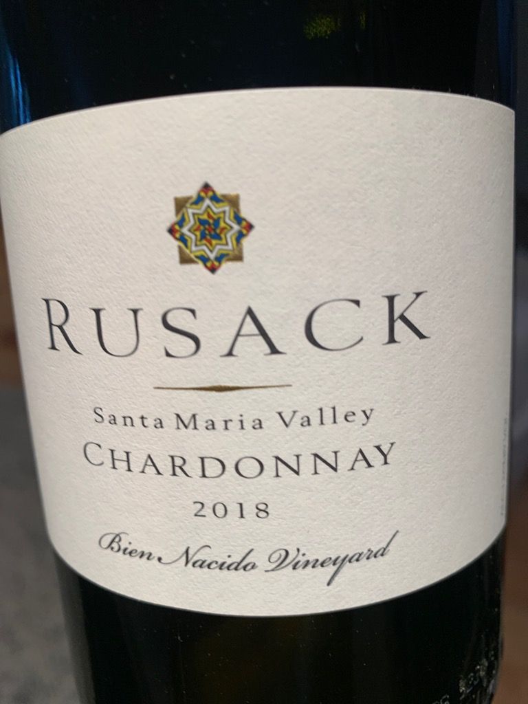 2018 Rusack Chardonnay Bien Nacido Vineyard, USA, California, Central ...