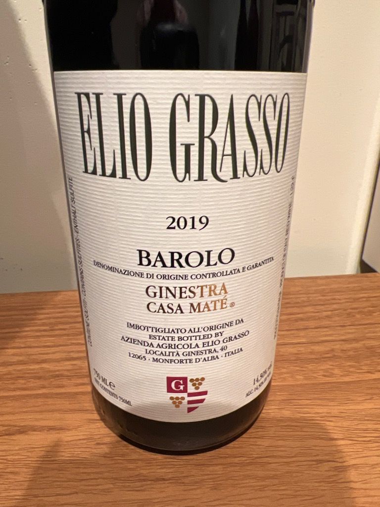 2019 Elio Grasso Barolo Ginestra Casa Maté, Italy, Piedmont, Langhe ...