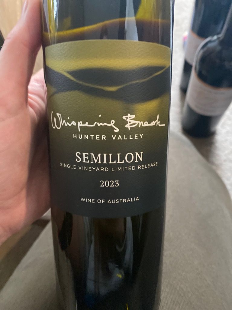 2023 Whispering Brook Sémillon Single Vineyard, Australia, New South ...