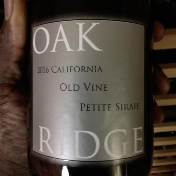 2016 Oak Ridge Winery Petite Sirah, USA, California, Central Valley ...
