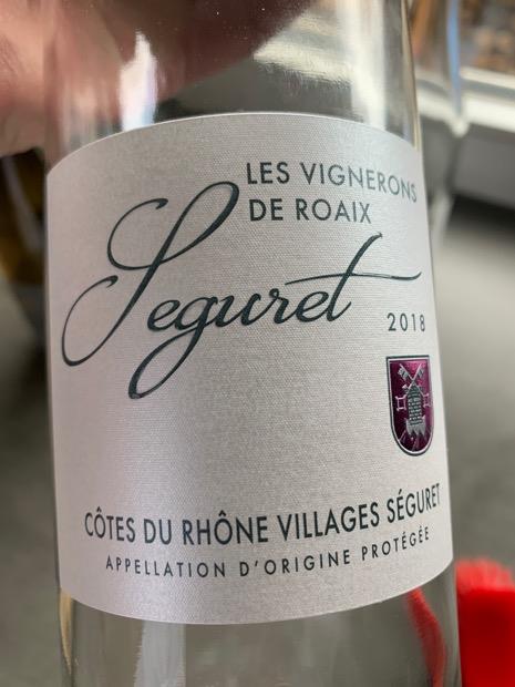 2020 Les Vignerons de Roaix Côtes du Rhône Villages Séguret, France ...
