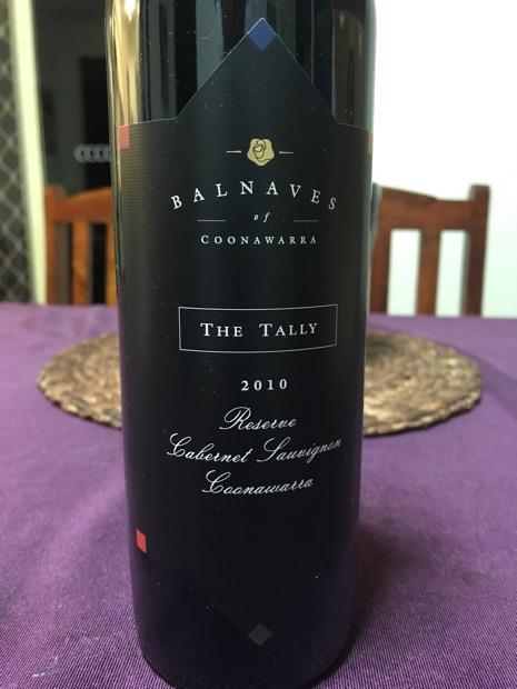 2010 Balnaves of Coonawarra Cabernet Sauvignon The Tally Reserve ...