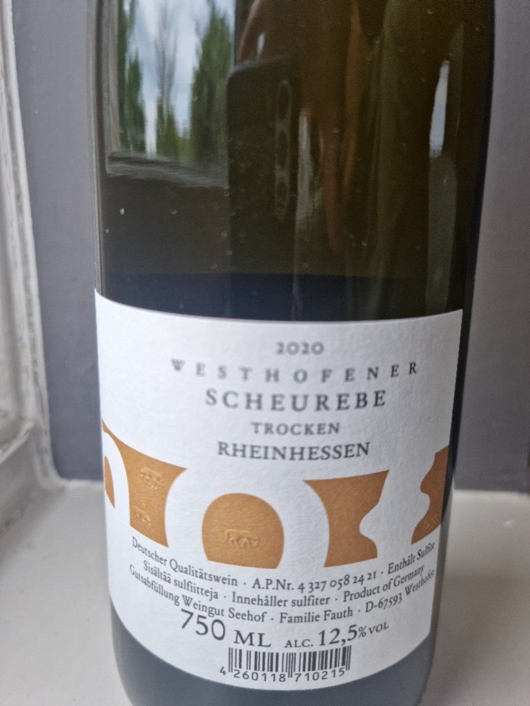 2020 Weingut Seehof Westhofen Scheurebe trocken, Germany, Rheinhessen ...