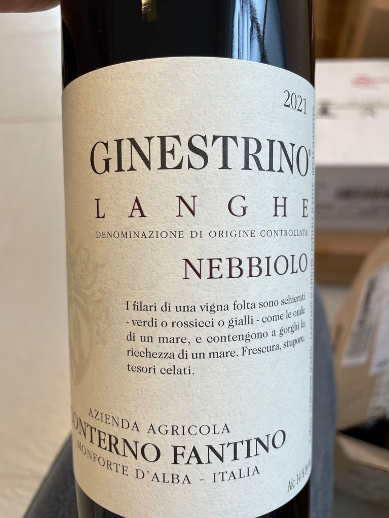 2021 Conterno Fantino Langhe Nebbiolo Ginestrino, Italy, Piedmont ...
