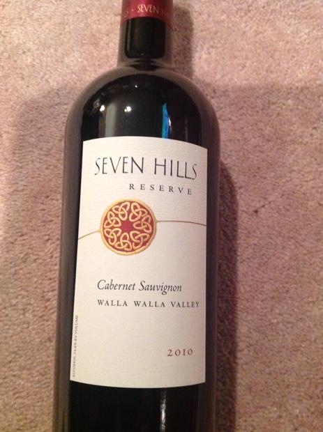 2012 Seven Hills Winery Cabernet Sauvignon Reserve, USA, Washington, Columbia Valley, Walla ...