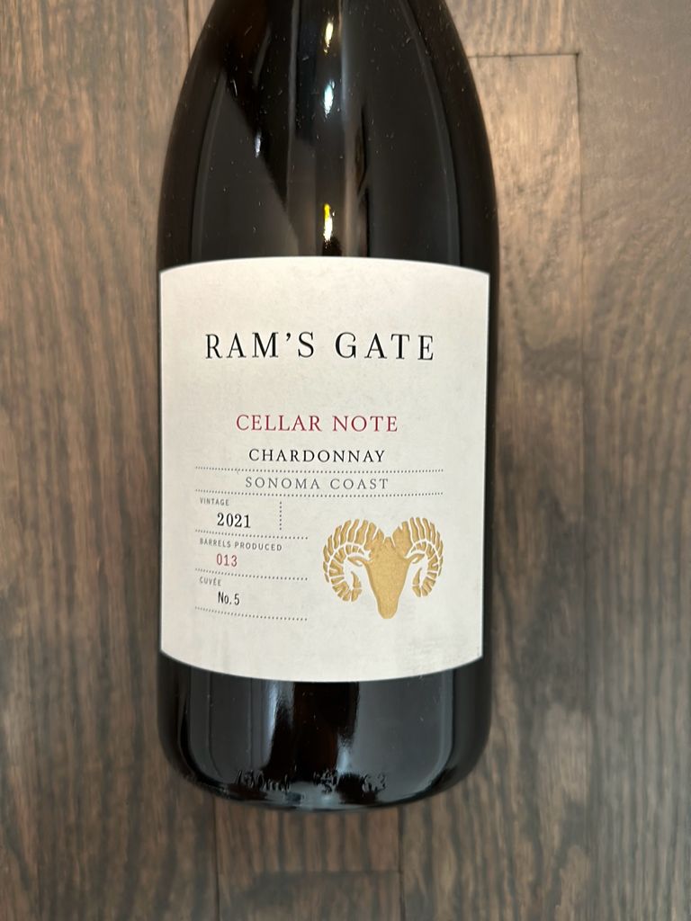 2021 Ram’s Gate Chardonnay Cellar Note, USA, California, Napa Valley ...