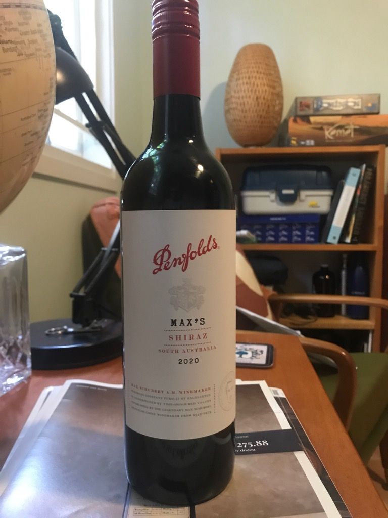 2020 Penfolds Shiraz Max's Shiraz, Australia, South Australia ...