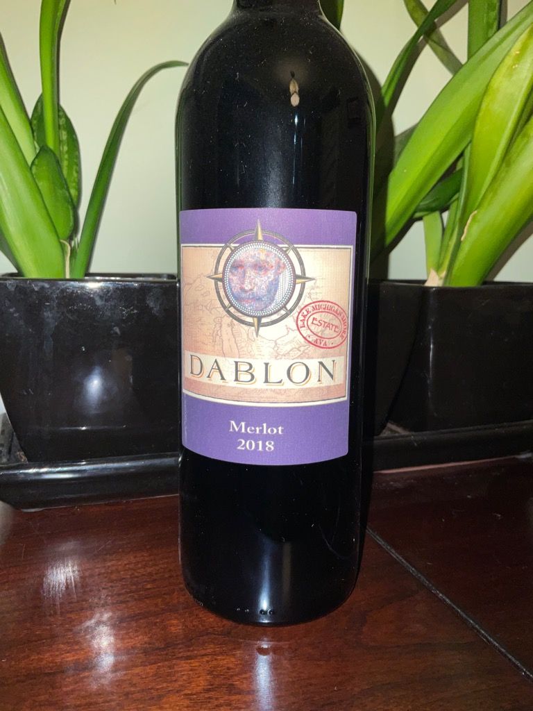 2019 Dablon Winery Merlot, USA, Michigan, Lake Michigan Shore ...