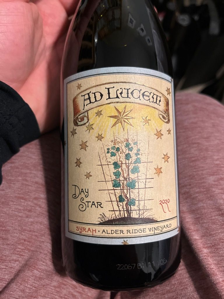 2020 Lady Hill Ad Lucem Day Star Alder Ridge Vineyard, USA, Washington ...