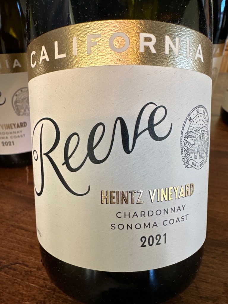 2021 Reeve Wines Chardonnay Heintz Vineyard, USA, California, Sonoma ...