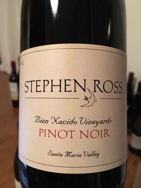 2012 Stephen Ross Pinot Noir Bien Nacido Vineyard, USA, California ...
