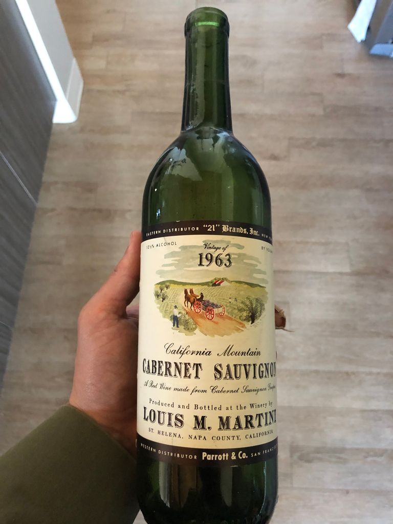 1963 Louis M. Martini Cabernet Sauvignon California Mountain, USA ...