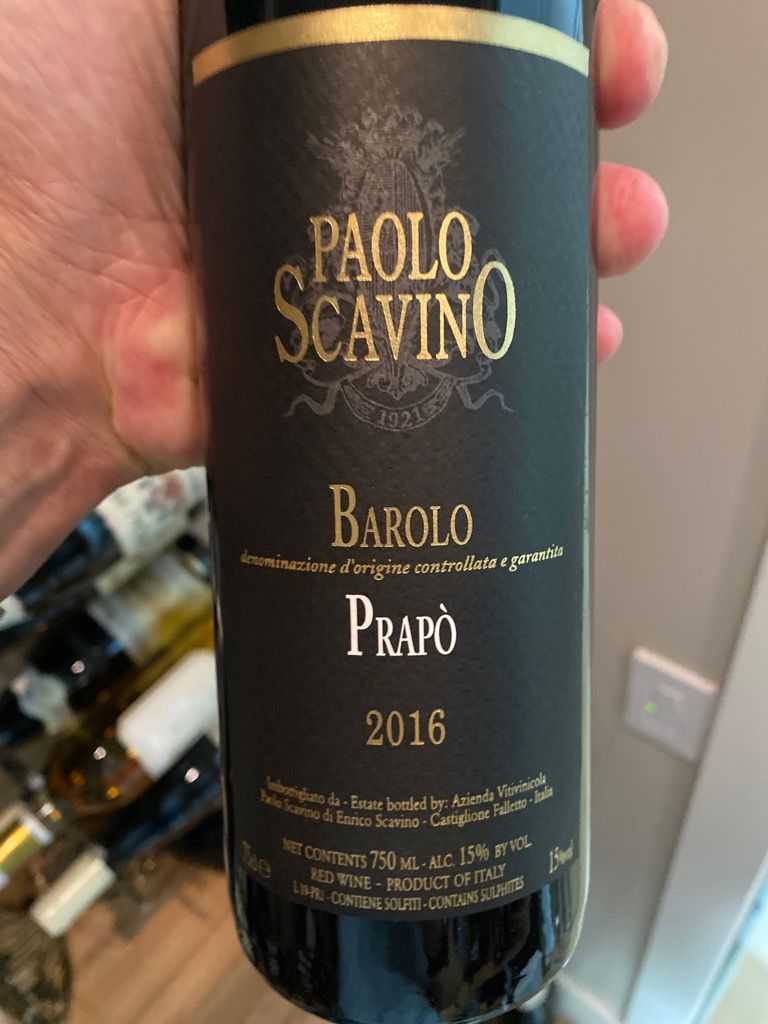 2016 Paolo Scavino Barolo Prapò, Italy, Piedmont, Langhe, Barolo ...