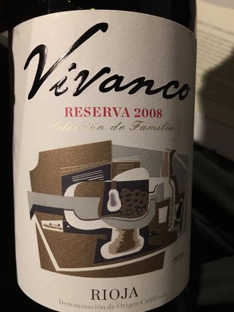 2008 Bodegas Vivanco Rioja Reserva, Spain, La Rioja, Rioja - CellarTracker